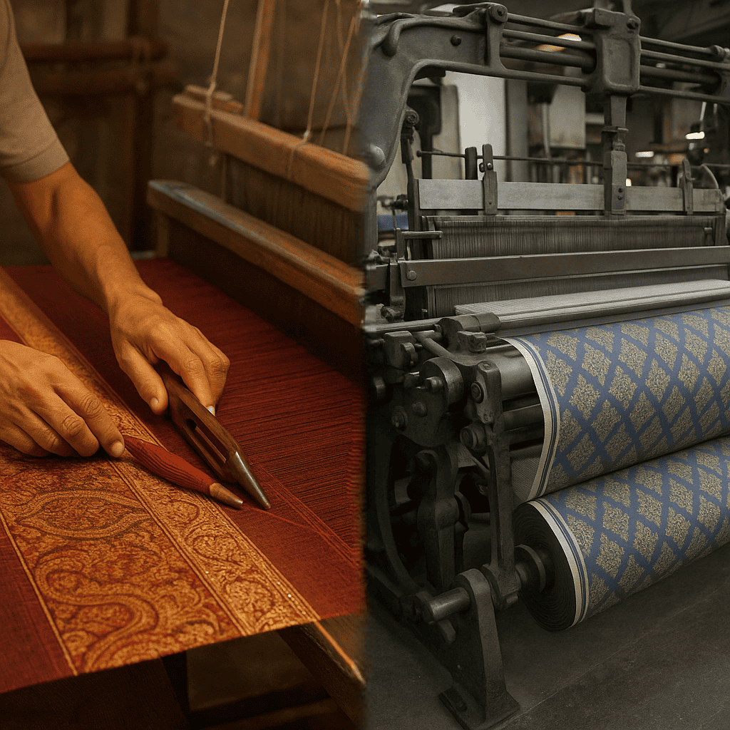Handloom vs. Powerloom Sarees: What’s the Difference? – Nirzara